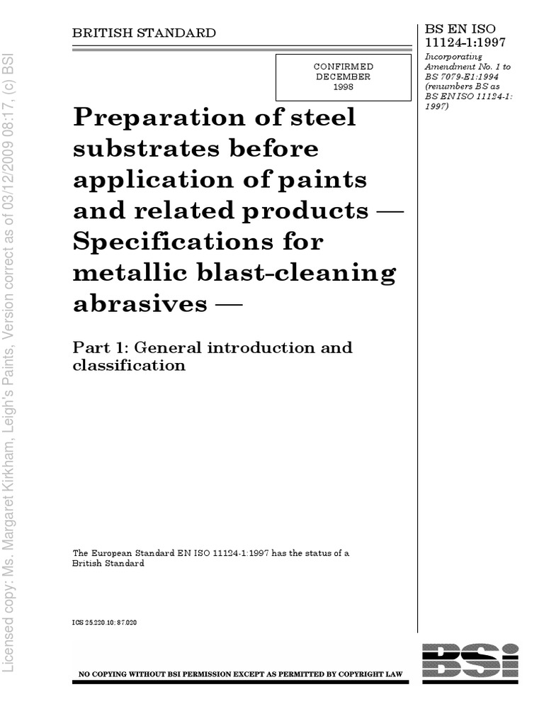 BS en Iso 11124-1 | PDF | Abrasive | Materials