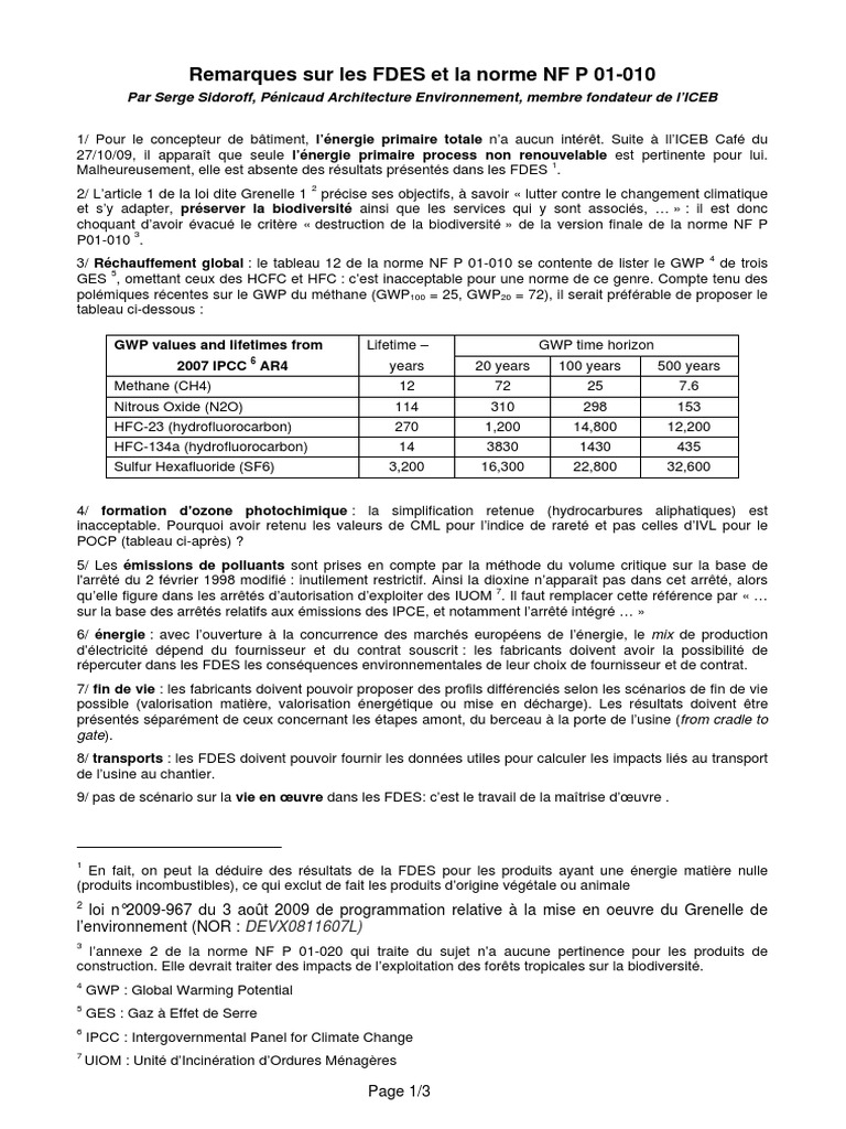 Sidoroff Sur la norme NF P 01-010.pdf | Transport | Substances chimiques