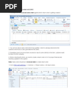 SAP Customer Return Order Process | PDF | Invoice | Software