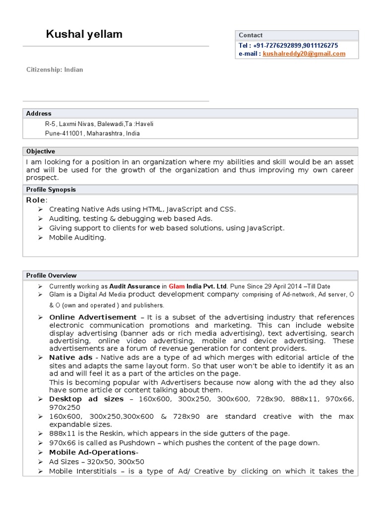 Kushal Hadoop Resume | PDF | Web Application | Advertising