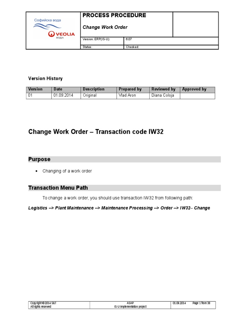 IW32 - Change Work Order | PDF | Icon (Computing) | Geographic ...
