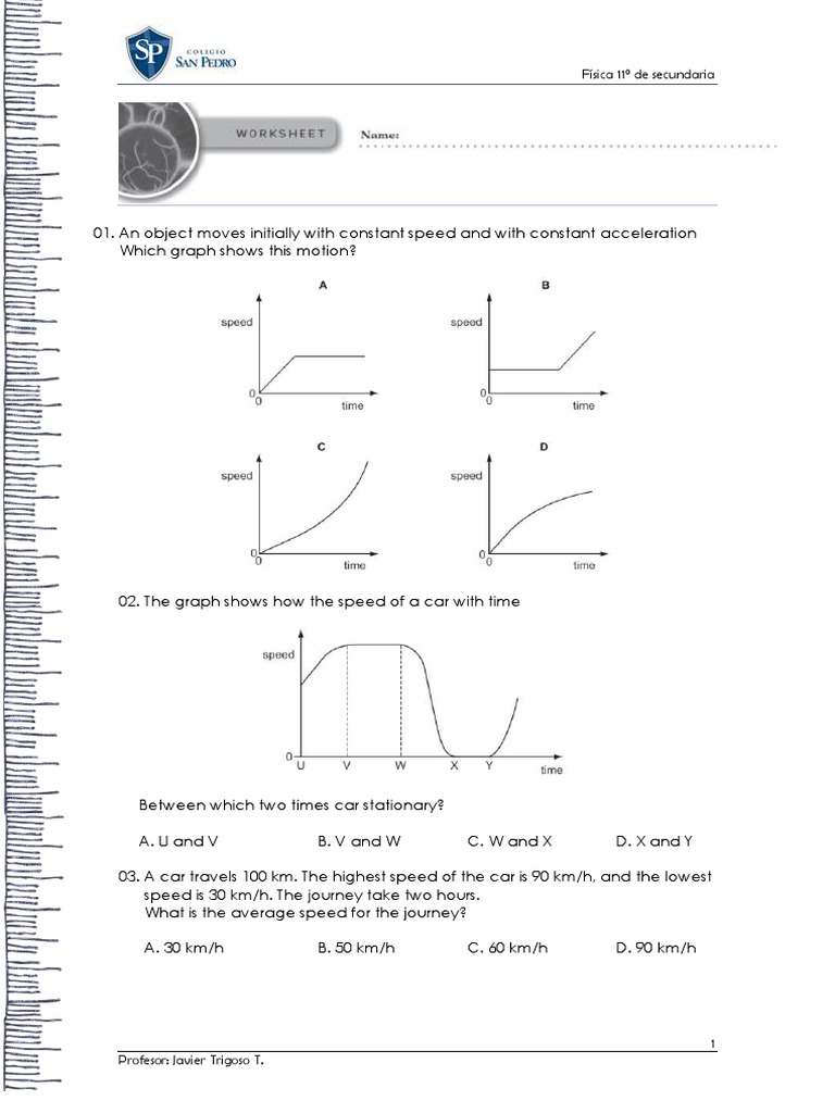 Speed And Velocity Igcse Speed Acceleration