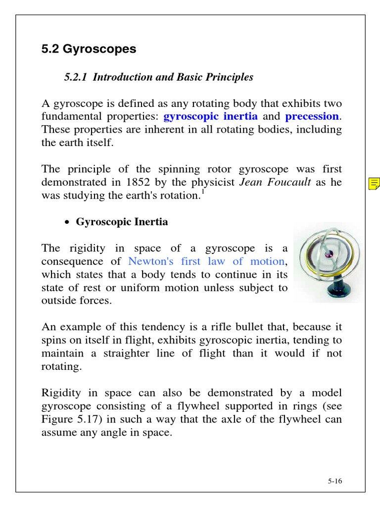 Gyrosope Operation and Working Notes | PDF | Gyroscope | Rotation ...