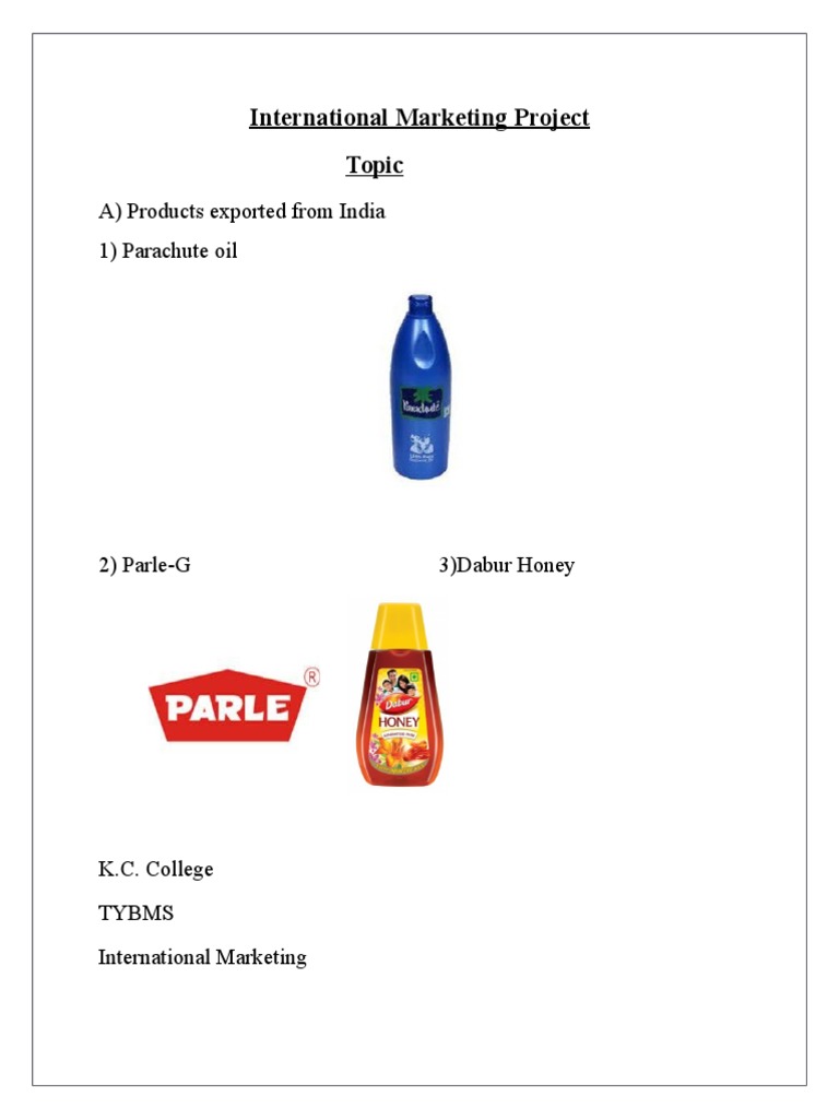 Marico and Parle-G: Global Marketing Insights | PDF | Biscuit | Brand