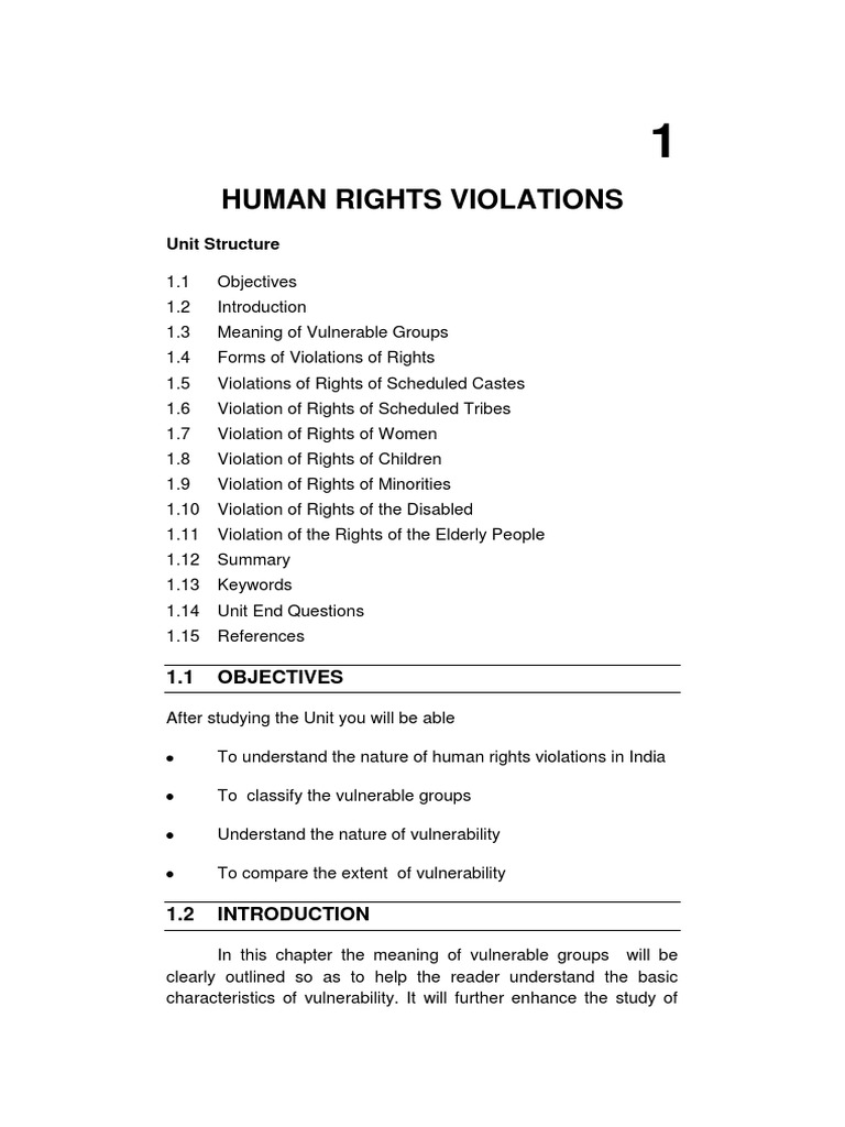Human Rights Violations | Download Free PDF | Disability | Dalit