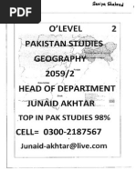 O'Level Geography Topography Past Papers | PDF