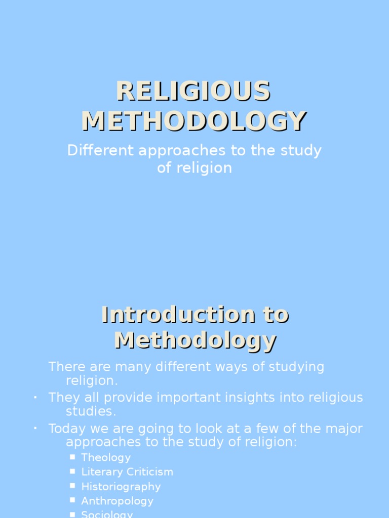 Approaches to Studying Religion | PDF | Literary Criticism | Religious ...