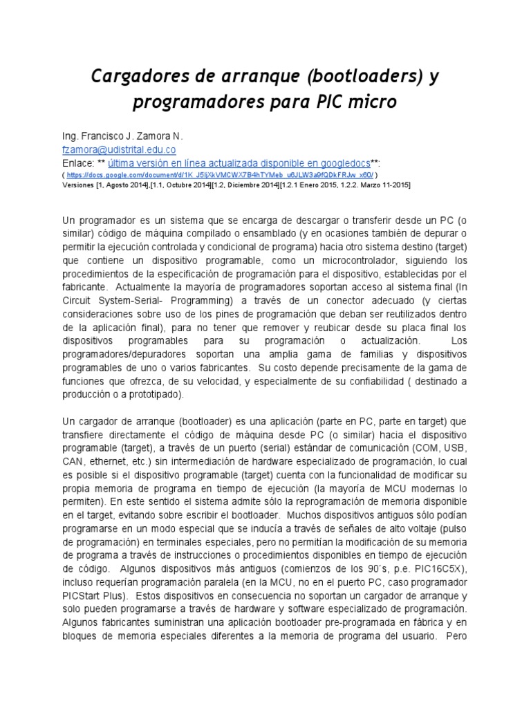 Mejores Bootloaders y Programadores para PIC Micros | PDF | Arduino | USB