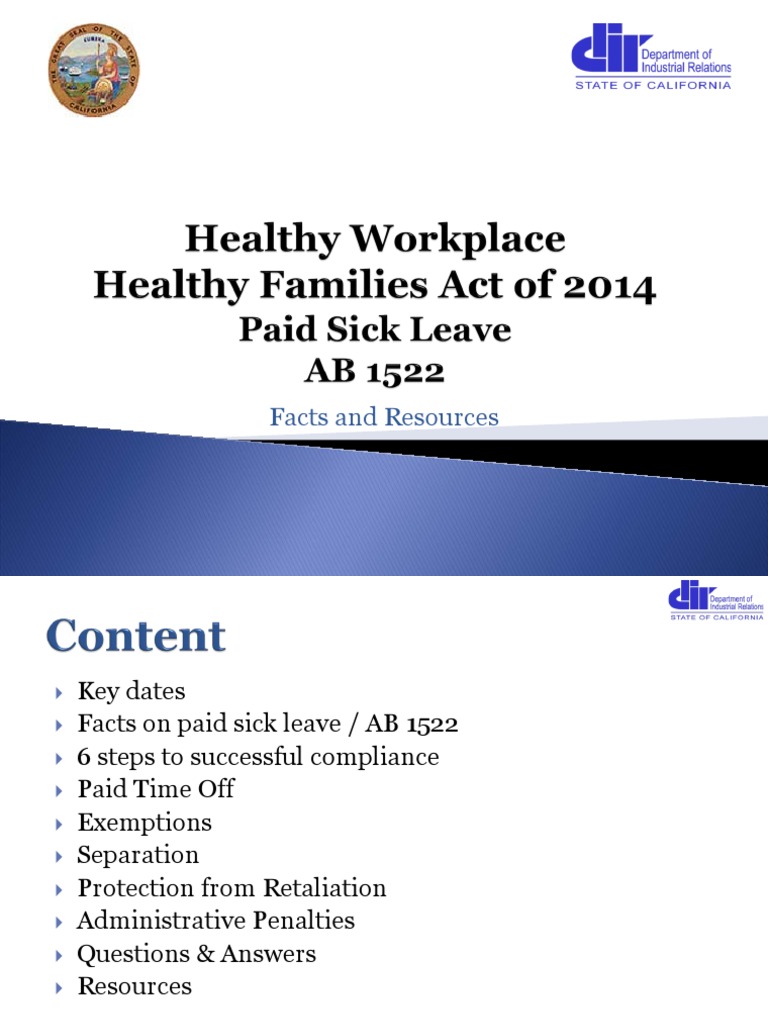 Paid Sick Leave Facts and Resources | PDF | Sick Leave | Accrual