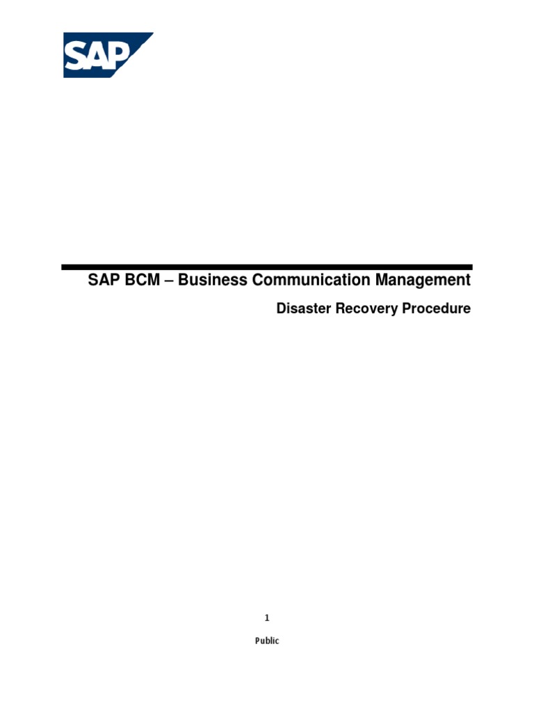 SAP BCM Disaster Recovery | PDF | Backup | Windows Registry