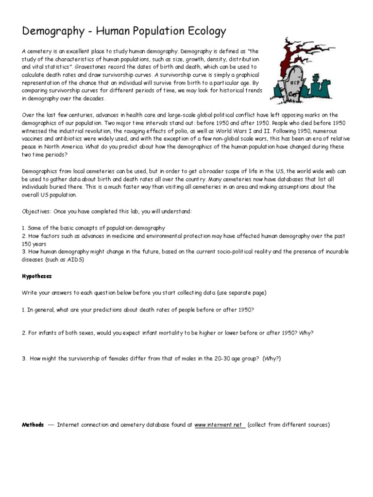 Demography Using Cemetery Data | PDF | Demography | Population
