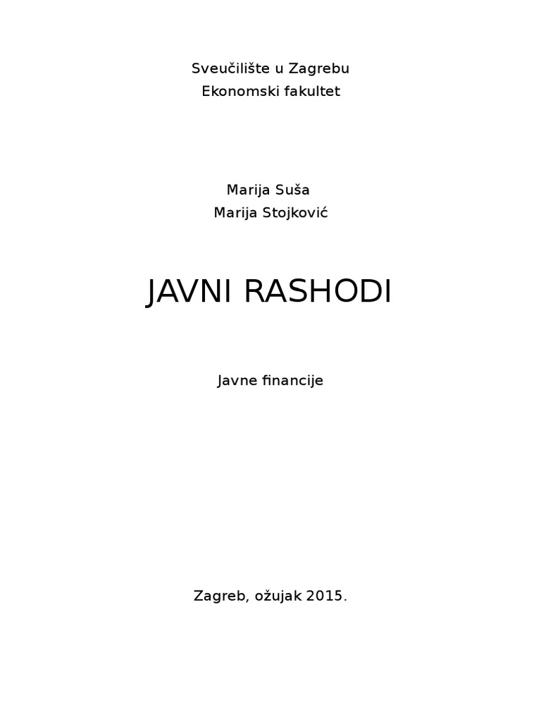 Javni Rashodi | PDF
