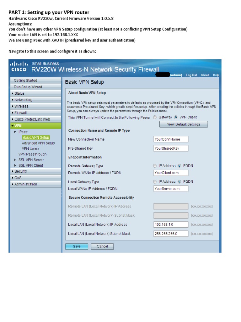 Setting Up IPSec VPN Connection | PDF | Virtual Private Network | Router (Computing)