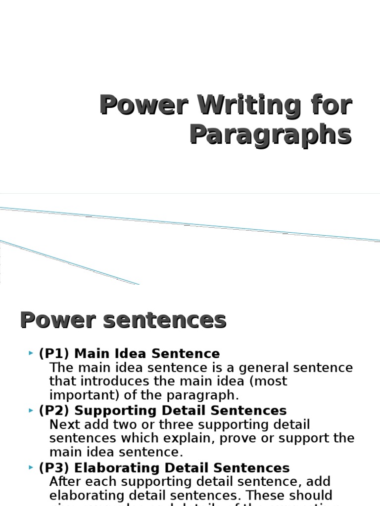 Power Writing for Paragraphs | Paragraph | Communication