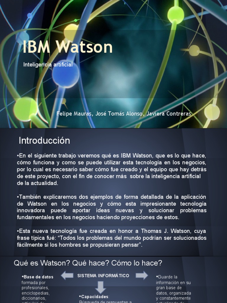 IBM Watson | Descargar gratis PDF | Watson (computadora) | Ibm
