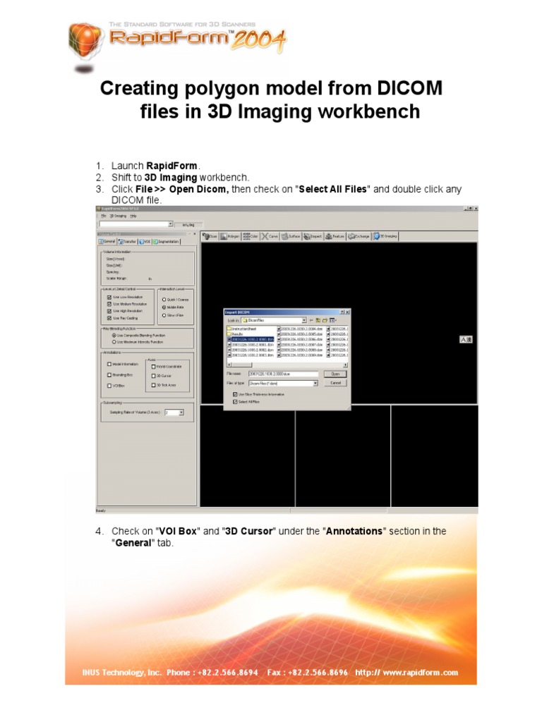 DICOM to 3D Model Guide | PDF | 3 D Computer Graphics | Tab (Gui)