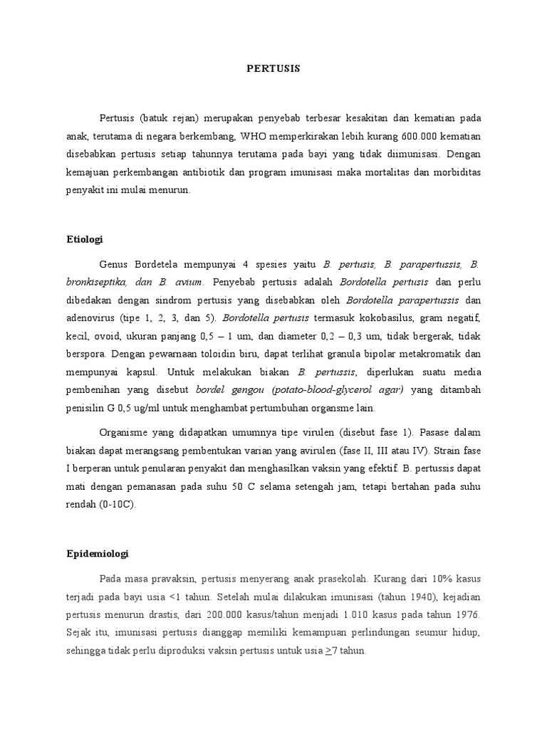 PERTUSIS | PDF