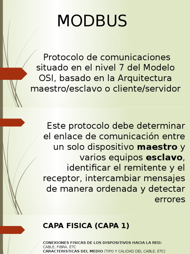 Protocolos de Comunicacion Modbus | PDF | Ascii | Red de computadoras