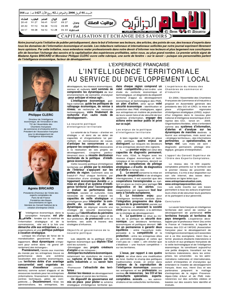 Intelligence territoriale pour le développement | PDF | Business ...