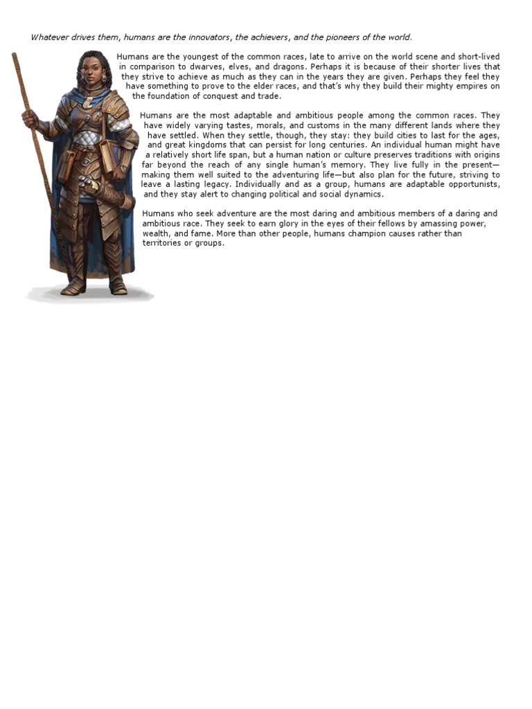 D&D Races and Classes | PDF | Dwarf (Middle Earth) | Dungeons & Dragons