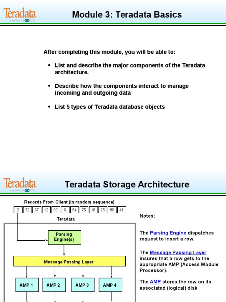 Teradata Table Overview and Architecture | PDF | Sql | Database Index