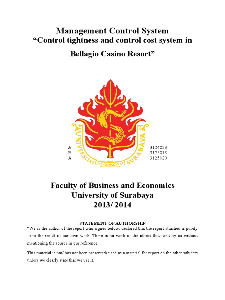 MCS Weekly Paper - Control Tightness and Control Cost System KP Y | PDF | Employment | Casino ...
