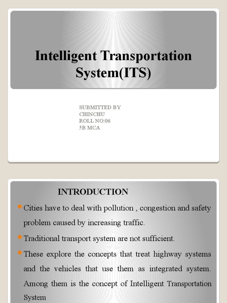Intelligent Transport System | PDF | Science And Technology | Road ...
