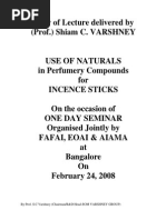 The Chemistry of Perfumes | PDF | Perfume | Ester