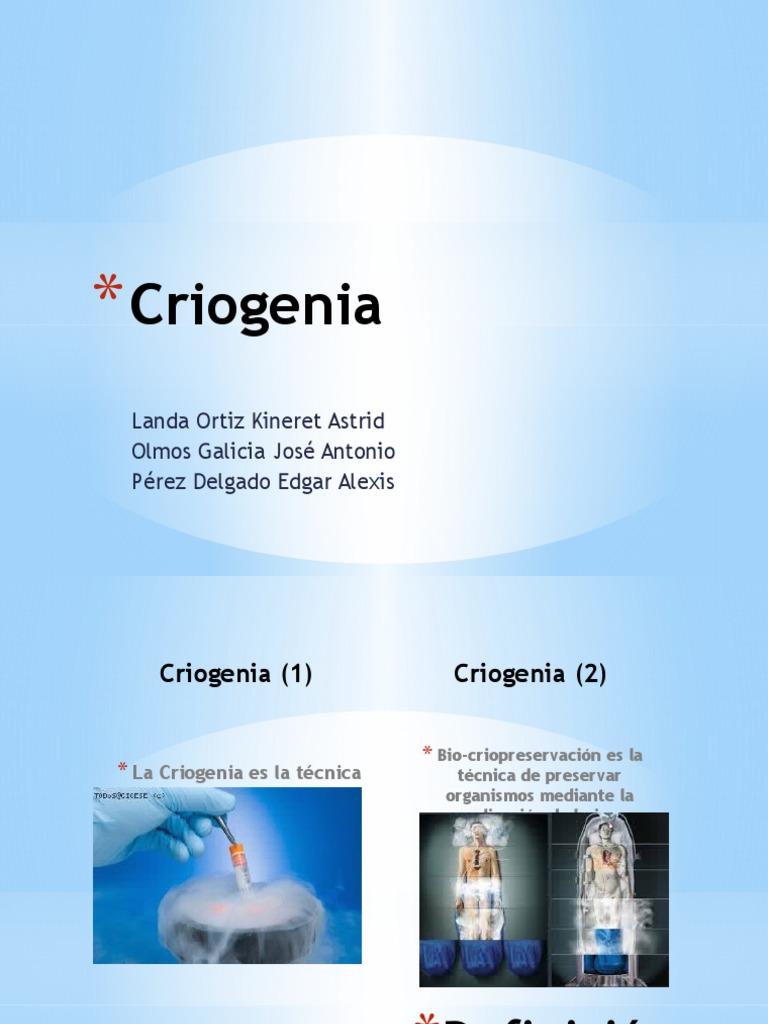 Criogenia | PDF | Muerte | Criogenia