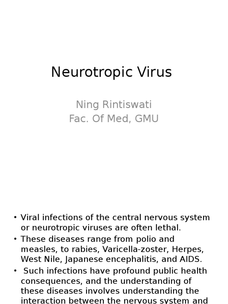 Neurotropic Virus.pptx | Virus | Virology