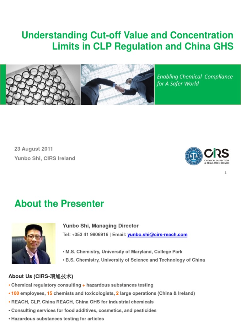 Understanding Cut-Off Value and Concentration Limits in CLP Regulation ...