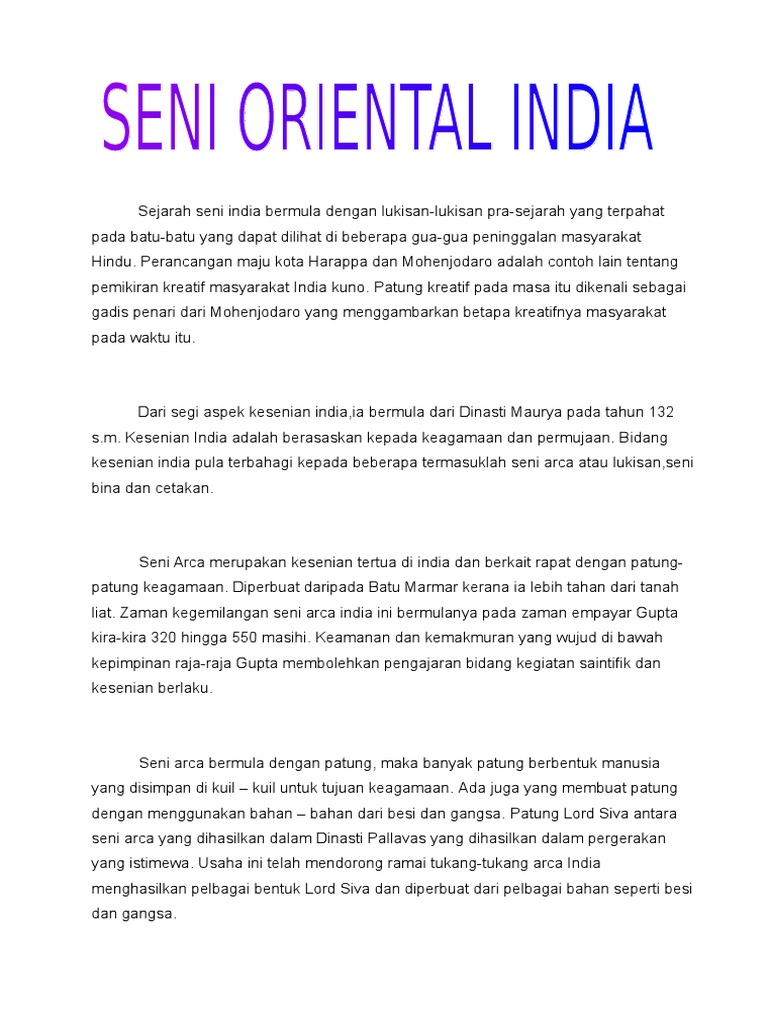 Seni Oriental India | PDF | Seni
