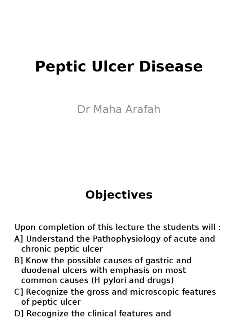 Understanding the Pathophysiology and Clinical Features of Peptic Ulcer ...
