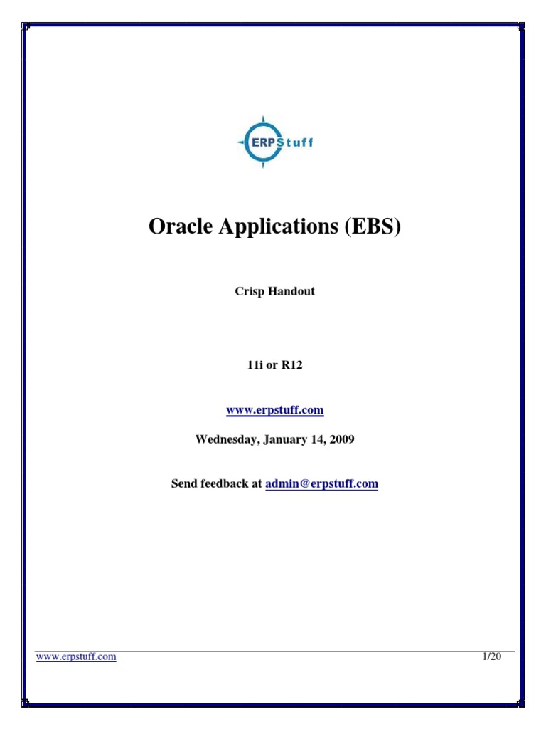 Oracle Applications Inventory Crisp Handout Lil Pdf Inventory