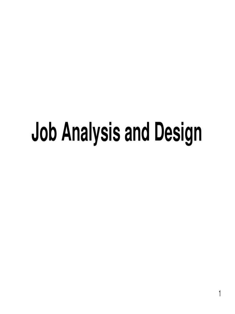 Job Analysis & Job Description | PDF | Competence (Human Resources ...