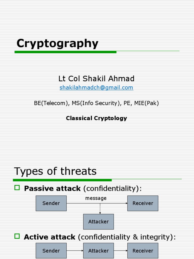 Classical Cryptology | Cipher | Cryptanalysis