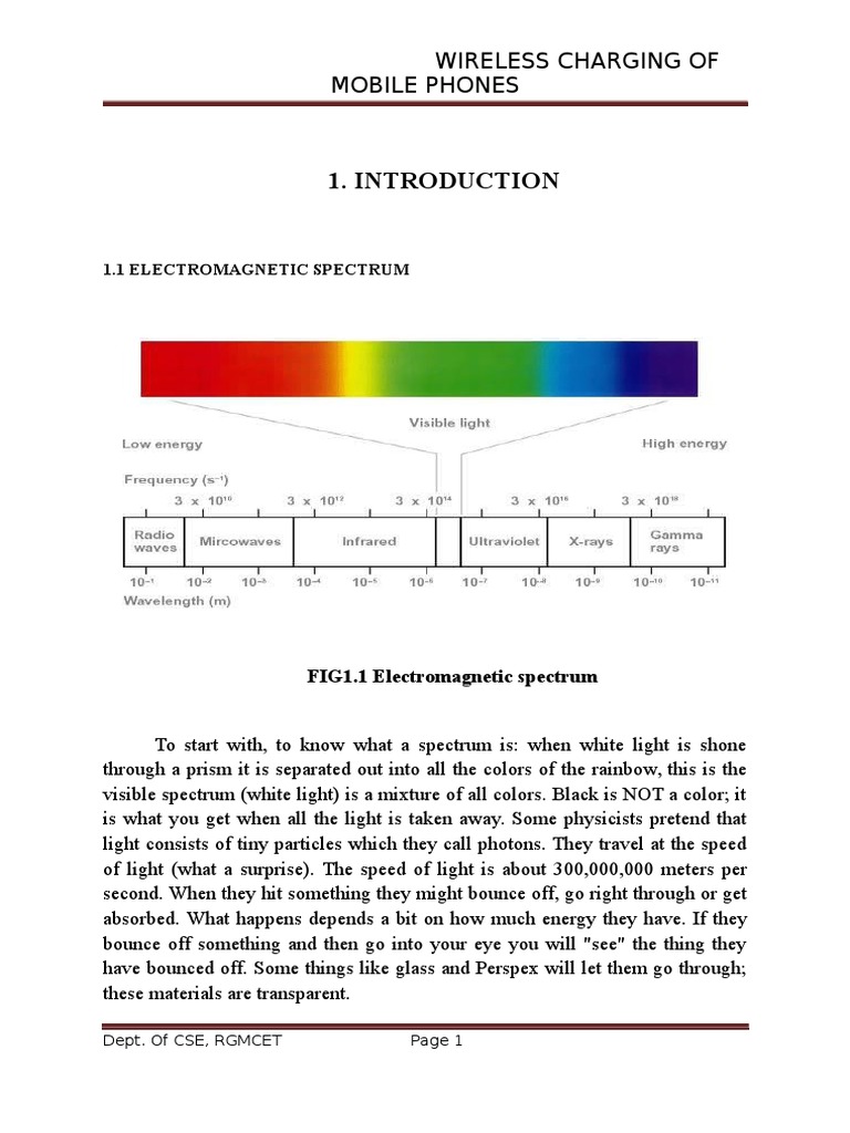 Wireless Charging for Mobile Phones | PDF | Electromagnetic Spectrum ...