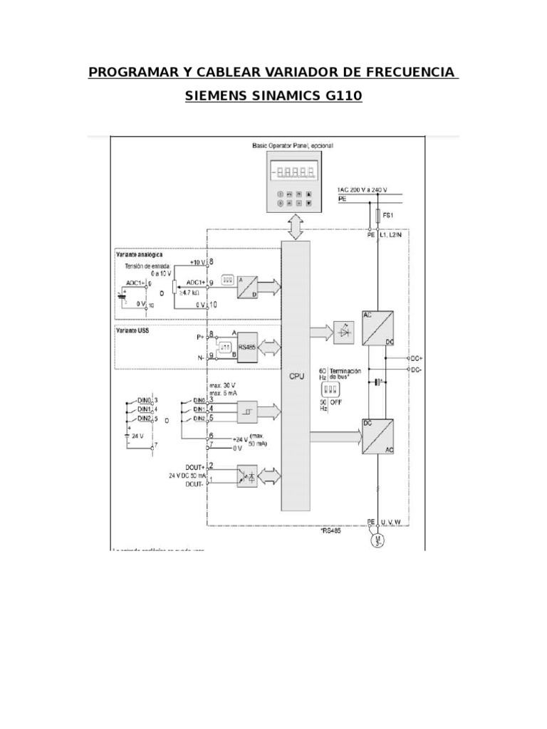 Programar y Cablear Variador de Frecuencia Sinamics g110 (1)