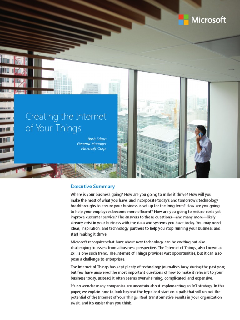 Creating The Internet of Your Things: Executive Summary | PDF ...