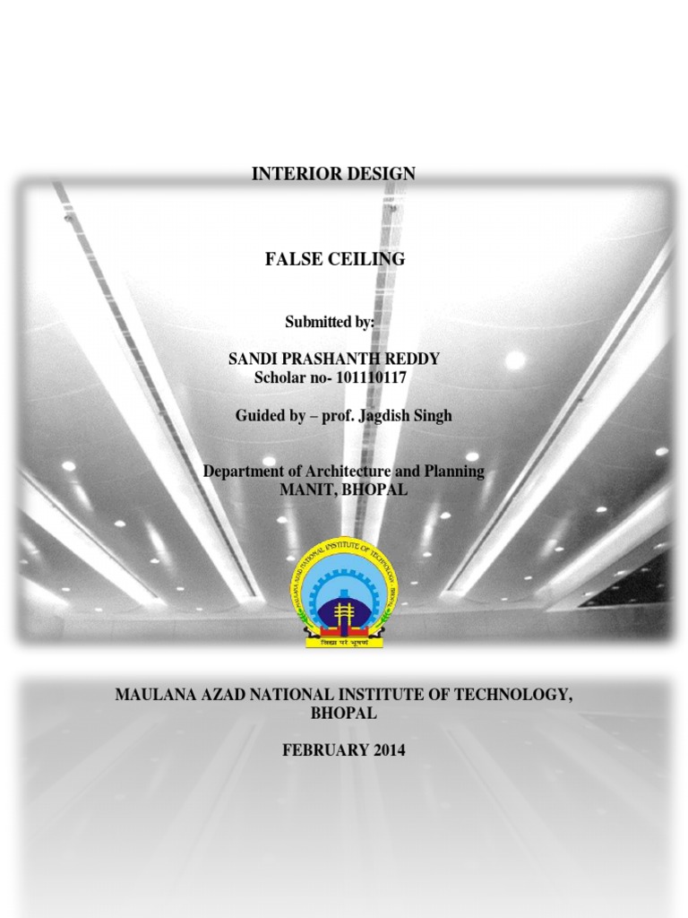 Paper On False Ceiling-Libre | PDF | Ceiling | Interior Design