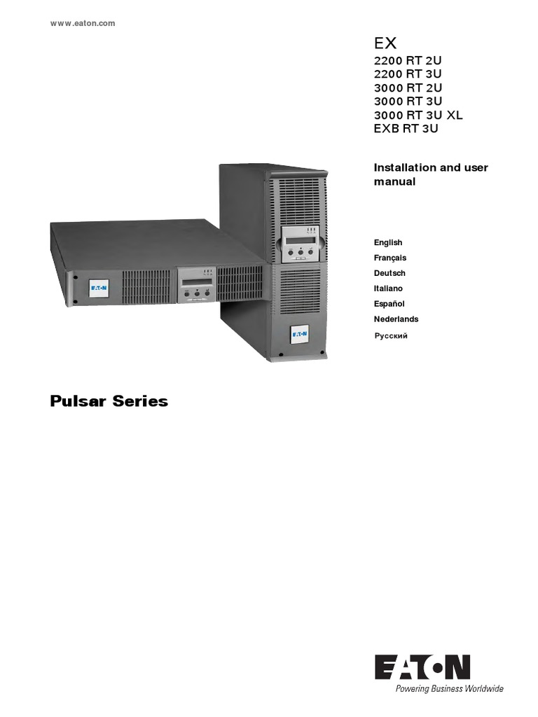 Eaton EX 2200-3000 Product Manual | Mains Electricity | Electrical ...