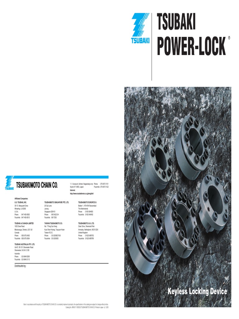 Tsubaki Power Lock | PDF | Gear | Machines