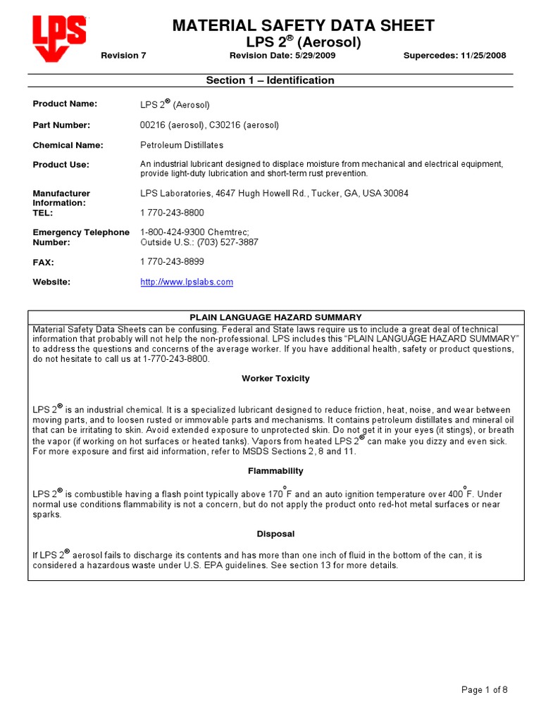 LPS 2 | PDF | Dangerous Goods | Firefighting
