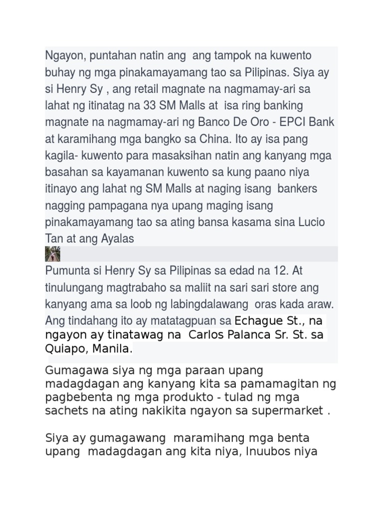 Henry Sy | PDF