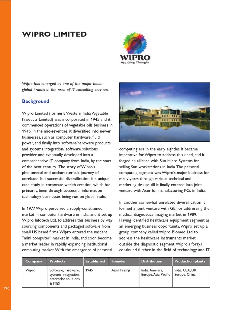 Wipro Limited | PDF | Computing | Economies