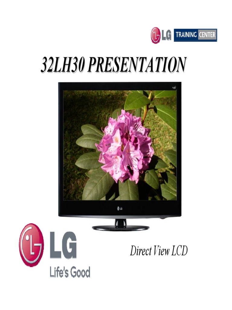 TV LCD LG 32lh30 - Manual de Entrenamiento | PDF | Electrostatic ...
