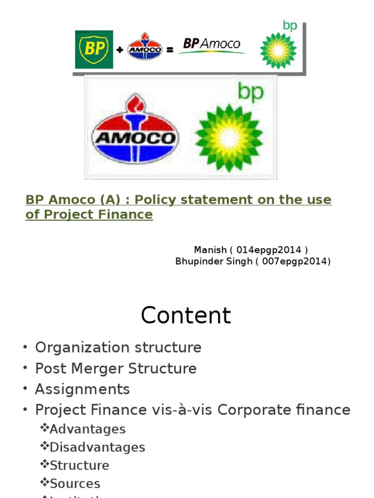 BP Amoco (A) & (B) | PDF | Project Finance | Debt