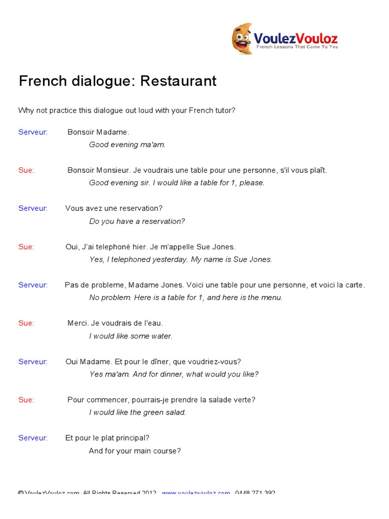 Dialogue Restaurant | PDF