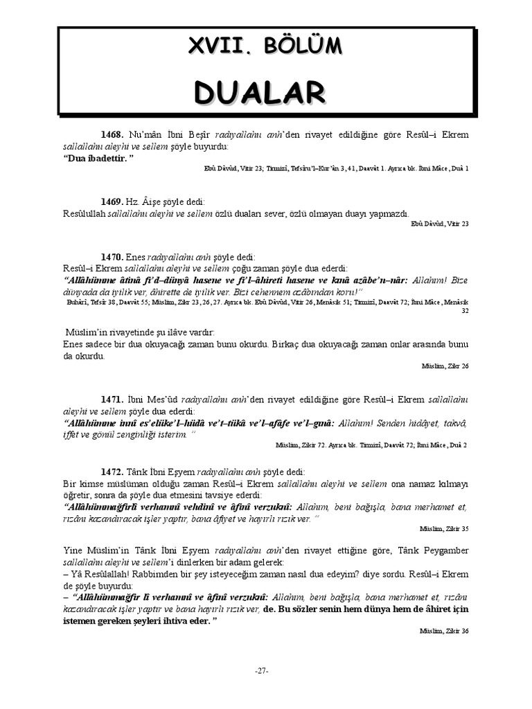 17 Bolum Dualar | PDF