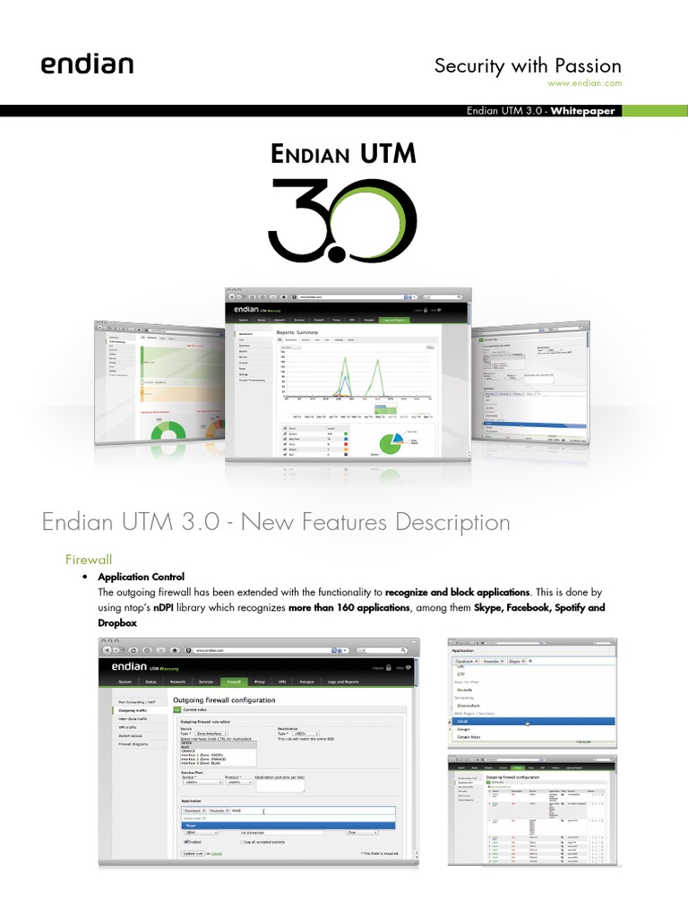 E UTM: Endian UTM 3.0 - New Features Description | PDF | Virtual ...